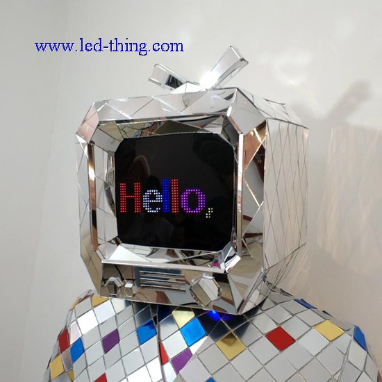 Mirror LED Screen with 3D Silver Color Mirror Helmet